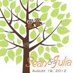 Personalized Wedding Signature Tree 16x20 75 Signatures, Guestbook ...