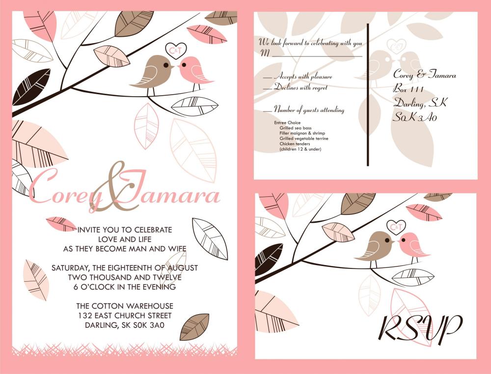 50 Budget Wedding Invitations And Matching Rsvp Set on Luulla