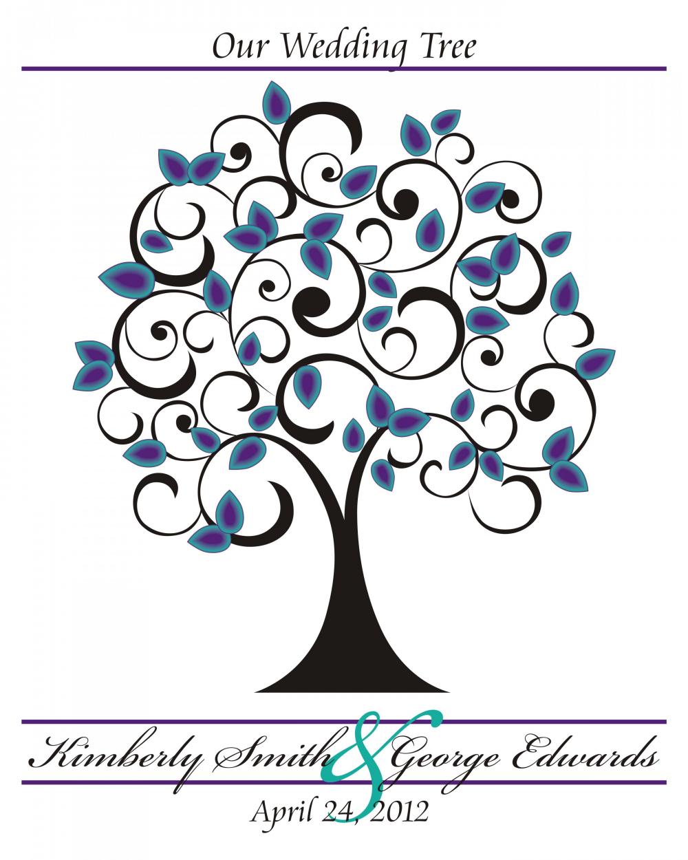 Custom Wedding Signature Tree 16x 20 on Luulla