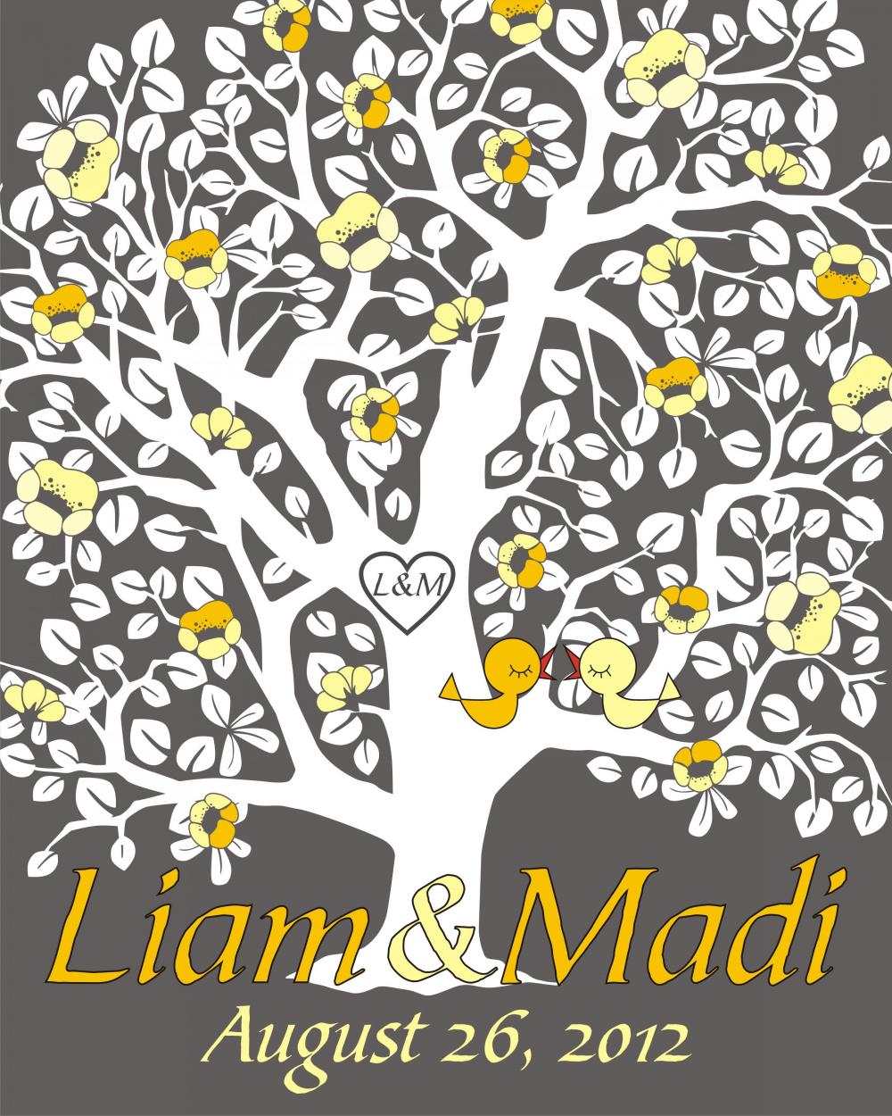 Wedding Signature Tree 16x20 Custom on Luulla