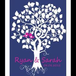 Personalized Wedding Signature Trees 16x20 100 Signatures Wedding ...