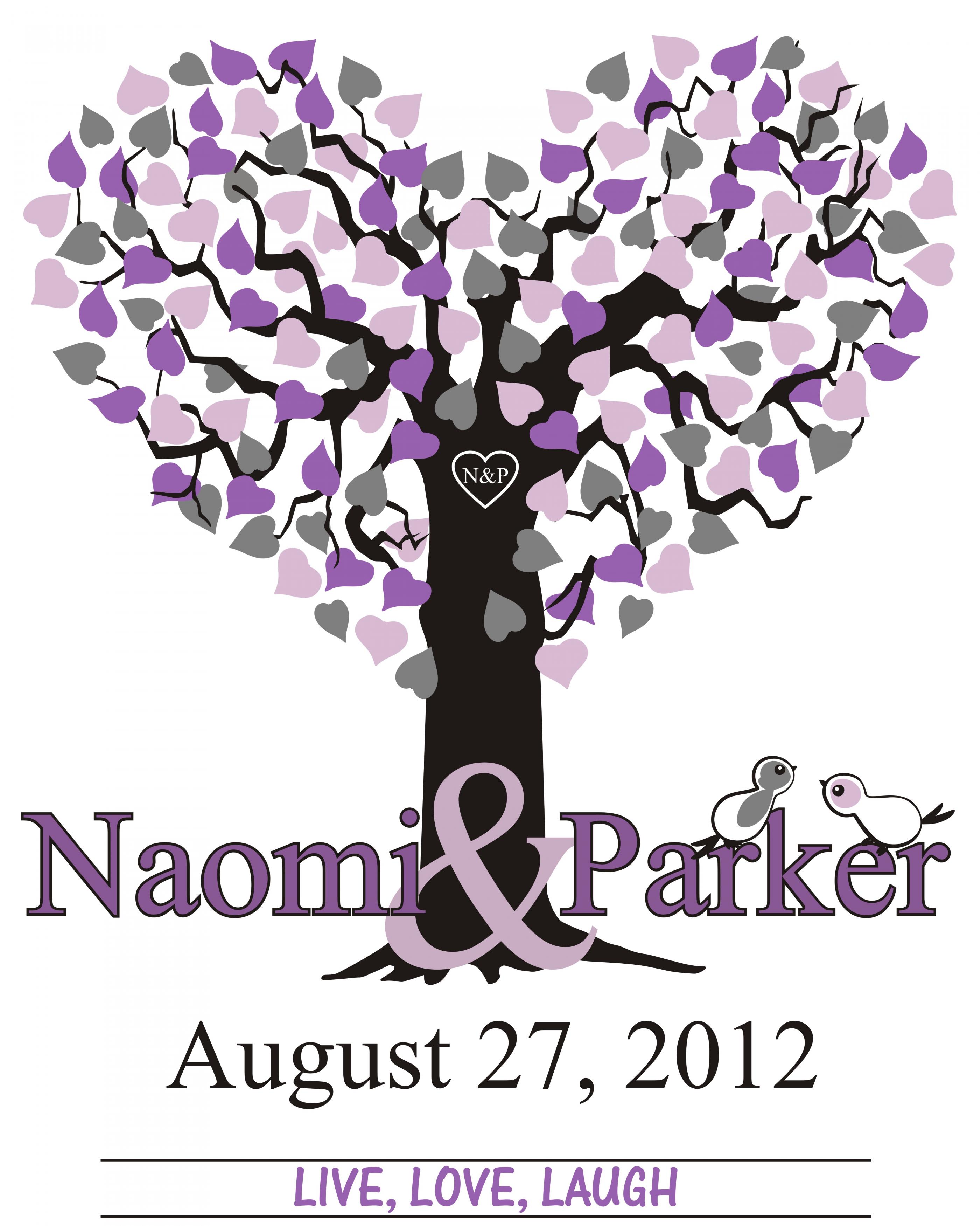 Custom Wedding Signature Tree 18x24150 Signatures- Wedding Guest Book ...