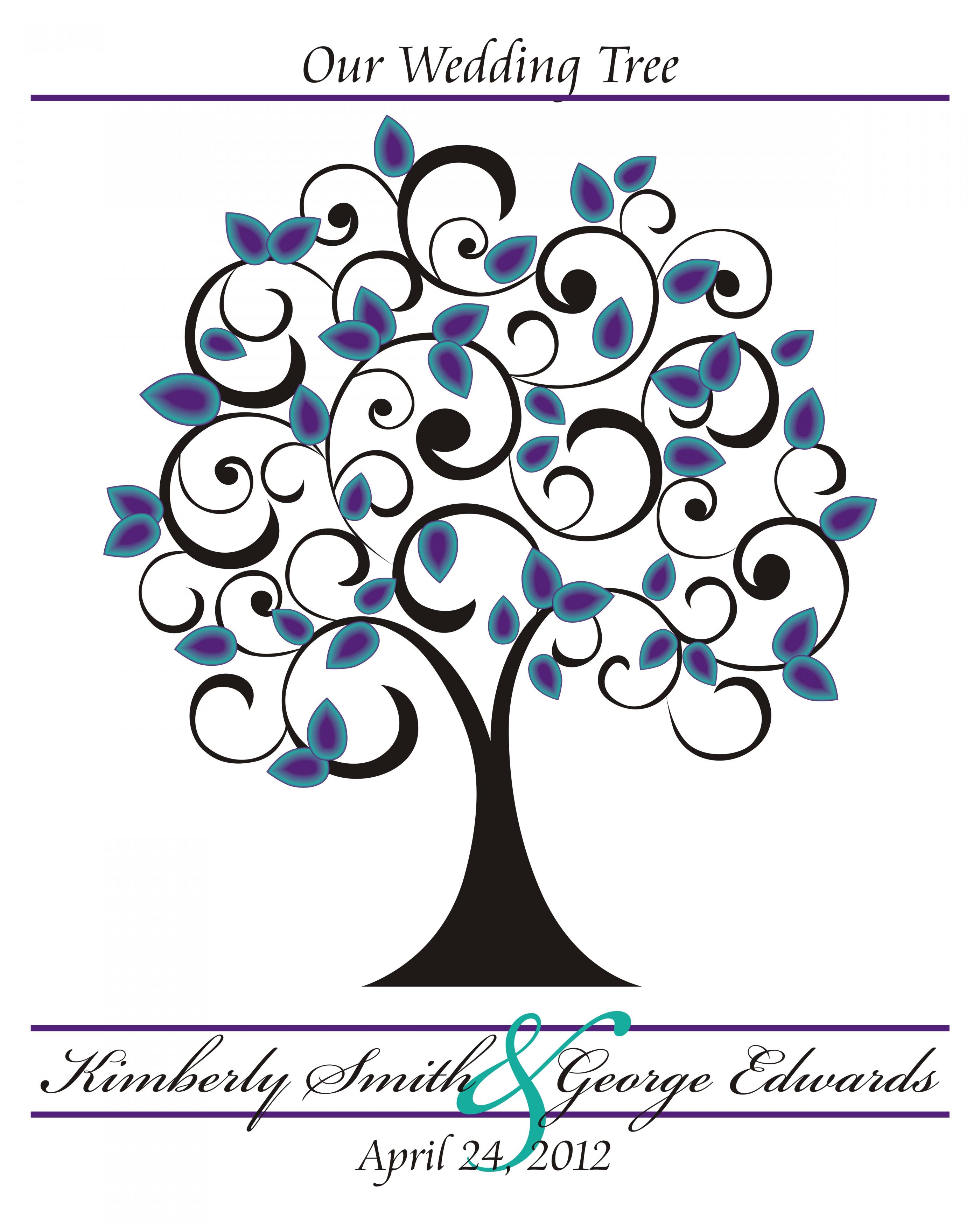 Custom Wedding Signature Tree 16x 20 on Luulla