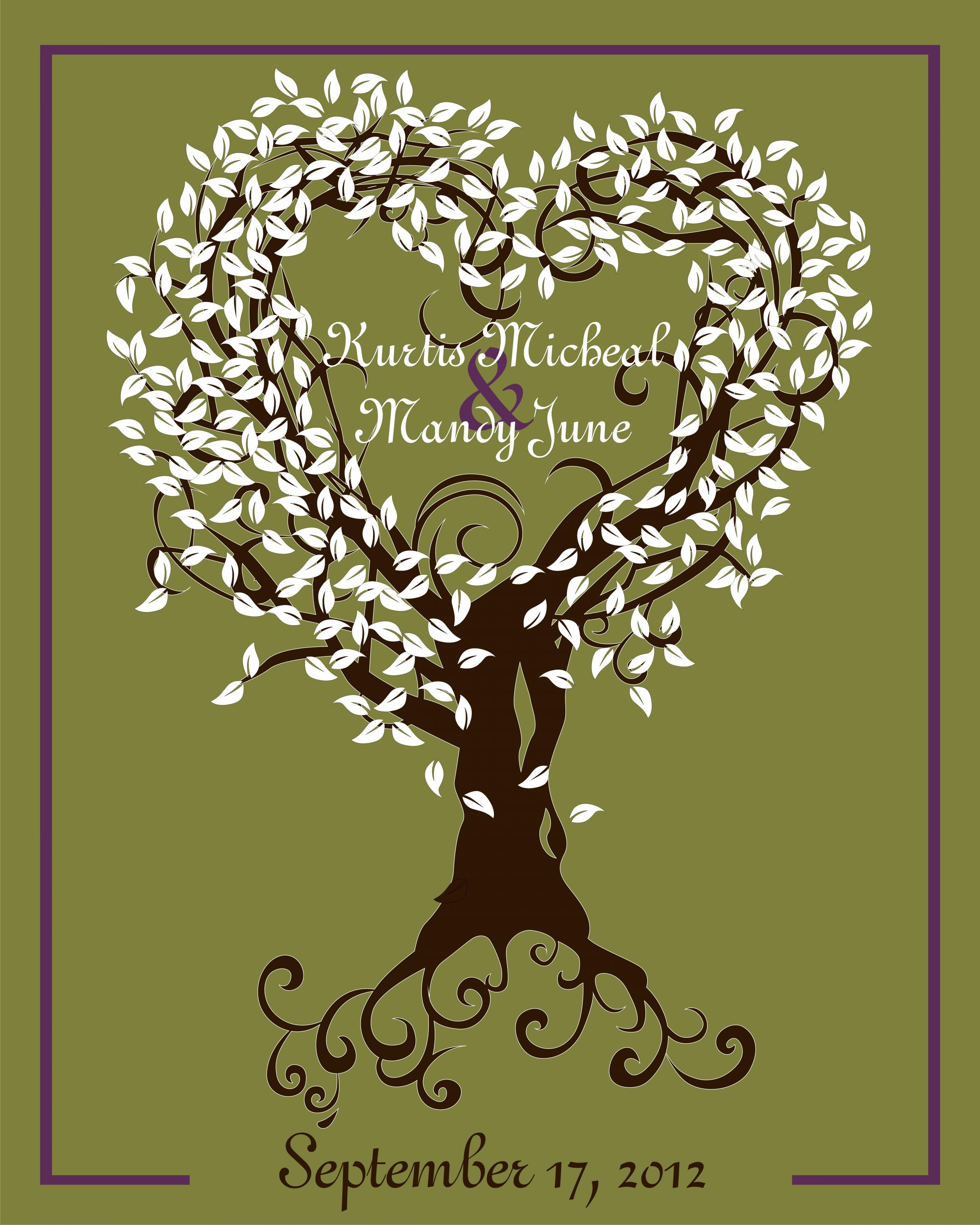 Wedding Signature Tree-wedding Guestbook Alternative 18x24 150 ...